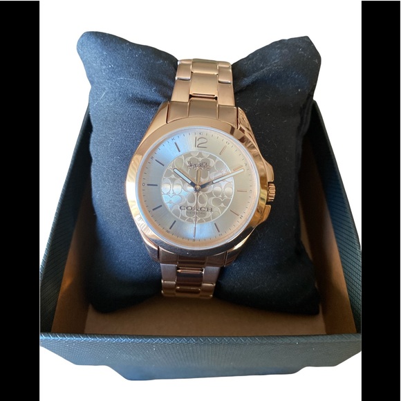 Coach | Accessories | Nwt Coach Libby Watch 37 Mm Rose Gold Women ...